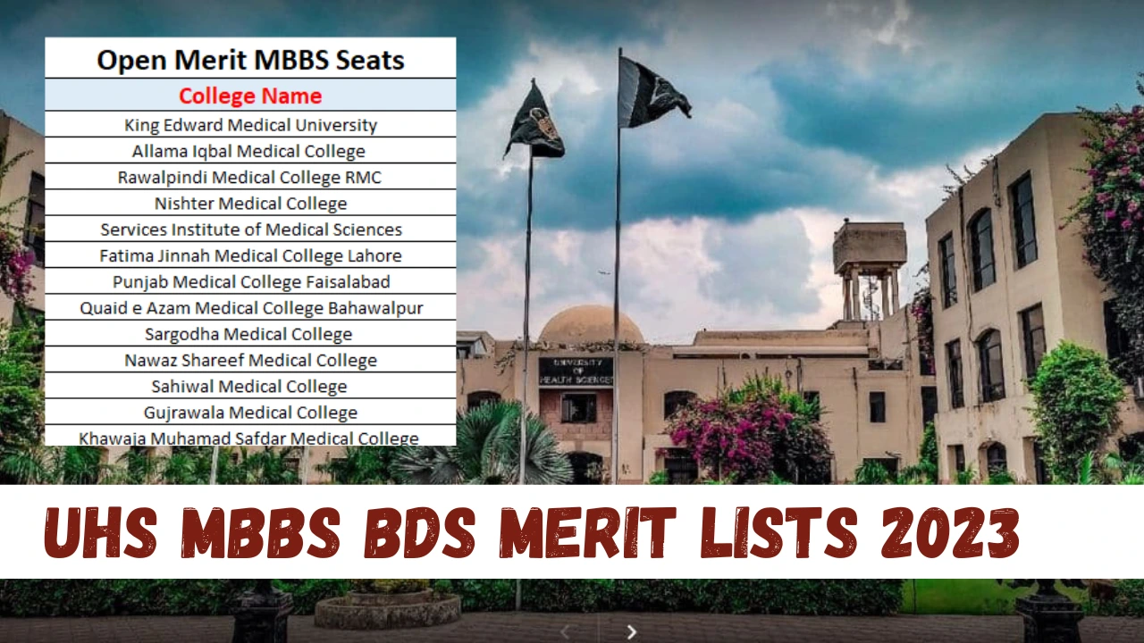 UHS MBBS Merit List 2023 | MBBS BDS Merit | Best Guide
